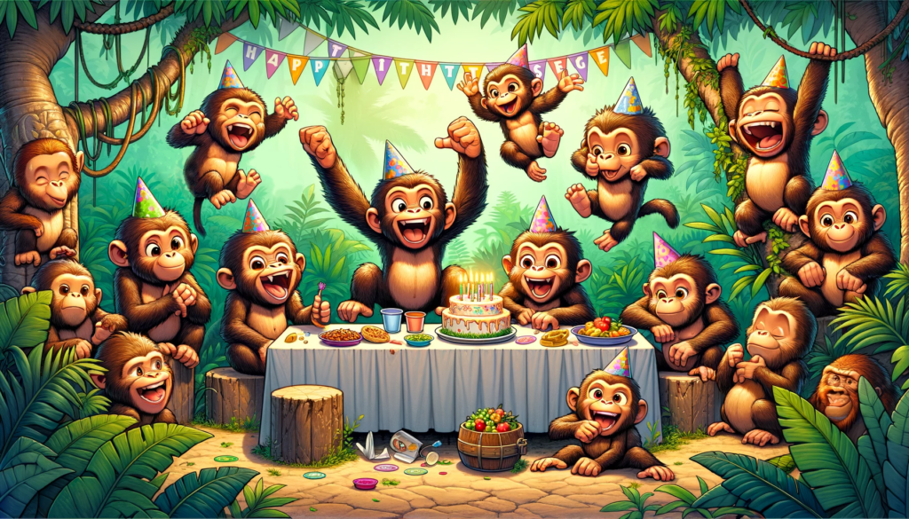 Birthday Party Invitations - Ape Escape | Gymnastic Classes | Birthday ...